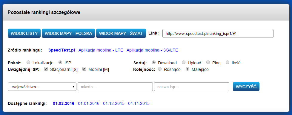 ranking_opcje - SpeedTest.pl Wiadomości ranking_opcje - SpeedTest.pl Wiadomości